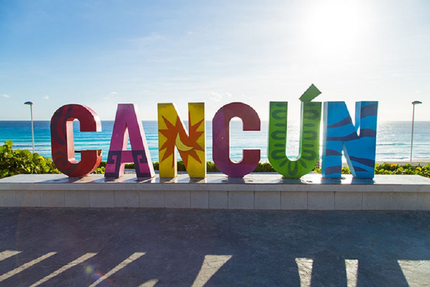 El Transporte | Colorful Cancun sign, Zona hotelera, Playa Delfines ...